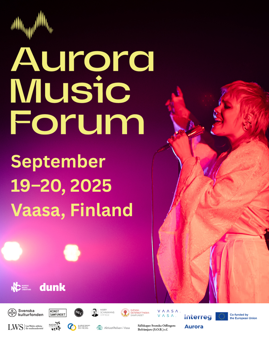 Aurora Music Forum in Vaasa 19-20 September 2025 - Interreg Aurora